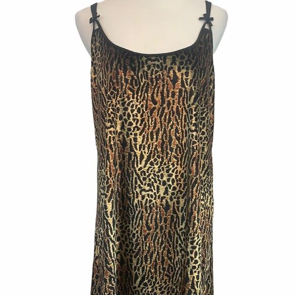 Vintage | Intimates & Sleepwear | Vintagecheetah Printvelvetslipnightie ...